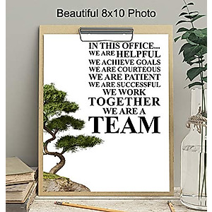 Team Office Wall Art Decor- Unique Motivational Gift for Boss, Manager - UNFRAMED Photo 8X10 - Inspirational Teamwork Quote Print