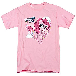My Little Pony TV Pinkie Pie Unisex Adult T Shirt for Men and Women, Pink, Small