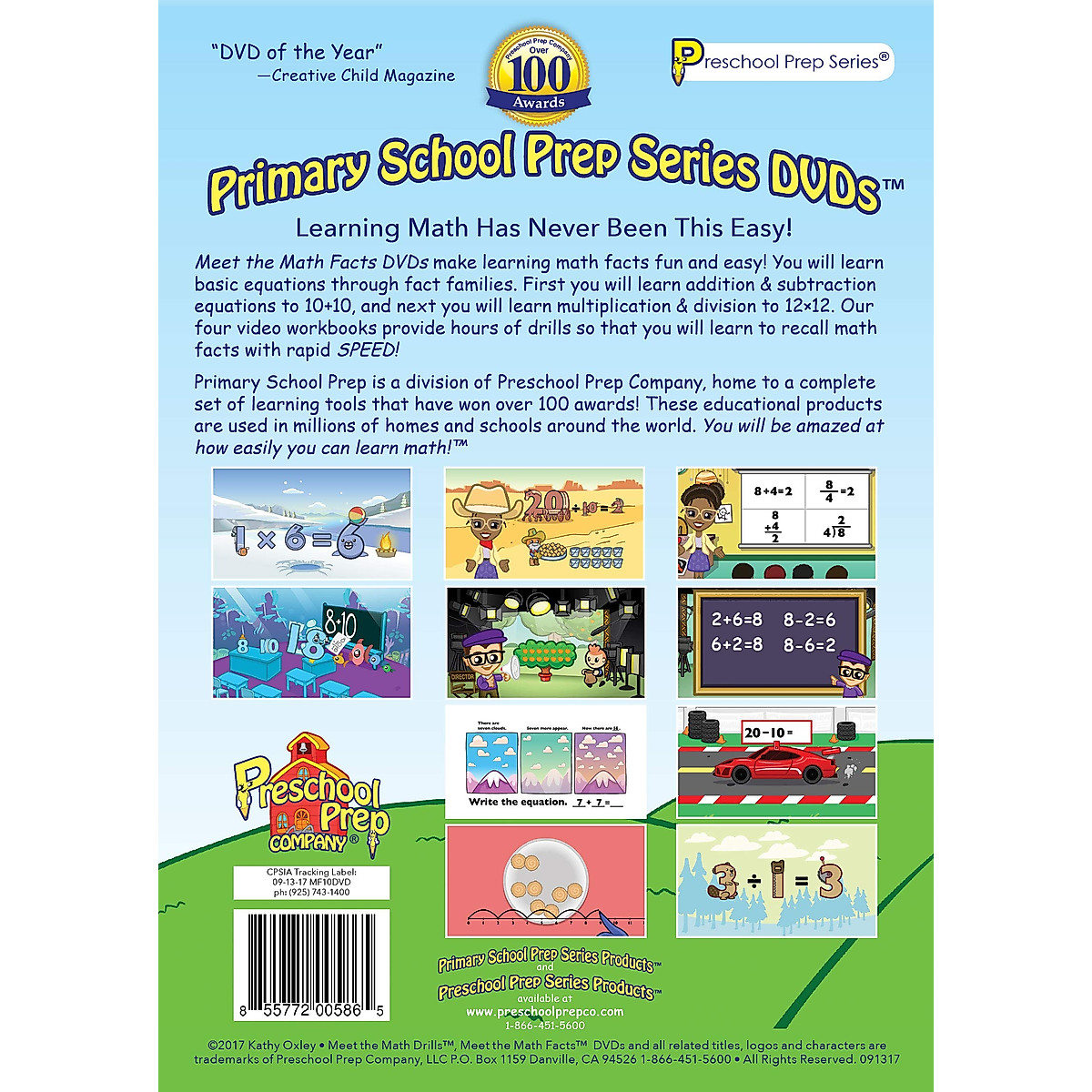 Meet the Math Facts 10 DVD set - addition, subtraction, multiplication & division (includes bonus digital book)