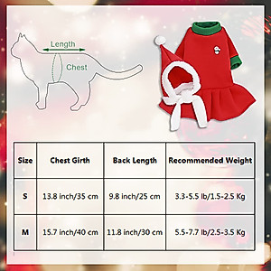 Dog Christmas Costume Dog Dresses Dog Lace Velvet Hats Pet Cosplay Costumes Cat Christmas Holiday Outfit Green Red Pet Fall Winter Clothes Coats Snowman Pet Costumes for Small Medium Dogs Cats (M)