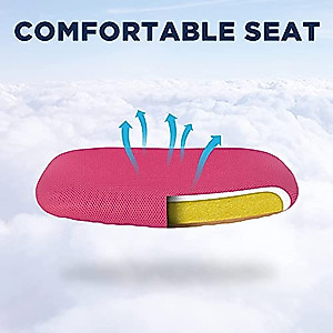 Tffnew Mesh Breathable Home Office Chair Mid Back Mesh Desk Chair Ergonomic Adjustable Chair with Lumbar Support Armless Modern Rolling Swivel Chair for Women&Men Adults（Pink）