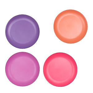 Bobo&Boo Bamboo Kids Plates (7.8inch), Set of 4 Eco Friendly Toddler Plates :: Non Toxic Children’s Dinnerware for Babies & Big Kids :: Mix and Match :: Great Gift for Baby Showers & Birthdays, Sunset