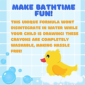 Bath Crayons Super Set - Set of 24 Draw in the Tub Colors with Bathtub Mesh Bag - Non-Toxic, Safe for Children, Won't Disintegrate in Water - Art Project gift for Kids and Toddlers