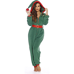 6414- Medium Elf Just Love Adult Onesie / Onesies / Pajamas/ Green