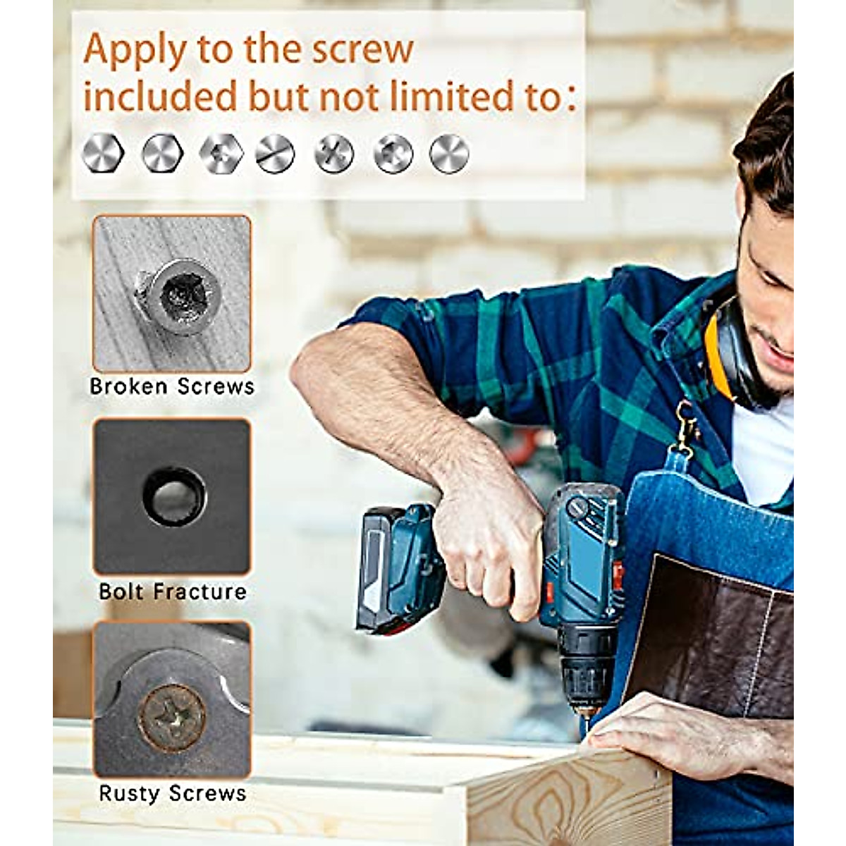 Raynesys Damaged Screw Extractor Set, 22 PCS Easy Out Stripped Screw Extractor Kit, Alloy Steel Screw Remover for Home DIY Garden Wood Extractor,with Magnetic Extension Bit Holder and Socket Adapter