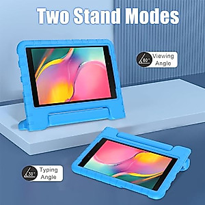 LTROP for Samsung Galaxy Tab A 8.0 Case 2019 SM-T290/T295, Tab A 8.0 2019 Case for Kids, Shockproof Light Weight Handle Stand Galaxy Tab A 8.0 inch 2019 Kids Case Without S Pen - Blue
