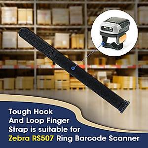 Generic RS507 Finger Strap Replacement for Zebra RS507 Ring Barcode Scanner, (KT-STRPT-RS507-10R) Adjustable Hook and Loop Straps for Secure and Comfortable Fit ((5PCS))