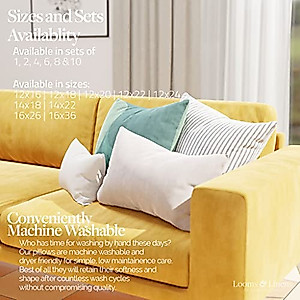 Looms & Linens Lumbar Boudoir Pillow Inserts Sham Pillow Stuffing Soft Poly Filling for Back Support and Home Decorative Throw Pillow Covers - 14x18 Pack of 1