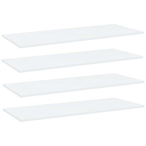 KTHLBRH (Fast Delivery) Can be Used with Floating Shelf Shelf Bracket, Floating Shelves Shelf Brackets, Industrial Pipe Shelf DIY Bookshelf Bookshelf Boards 4 pcs White 39.4"x15.7"x0.6" Chipboard