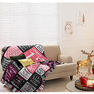 JUCIPAY 13 Year Old Girl Gifts, Gifts for 13 Year Old Girl, 13th Birthday Gifts for Girls Blanket 60''x50'', 13 Year Old Girl Birthday Gift Ideas, Teenage Girl Gifts for 13 Year Old Girl