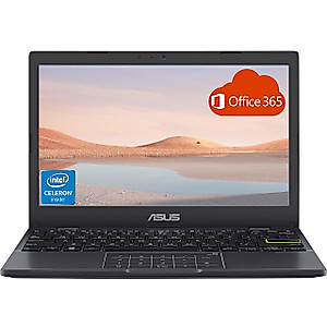 ASUS 2022 Vivobook Go 11.6" Ultra-Thin Light Business Student Laptop Computer, Intel Celeron N4020 Processor, 12Hours Battery, Win11S+1 Year Office 365 Personal, Black (320GB Storage)