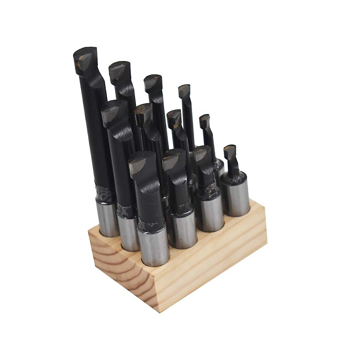 findmall 12Pcs Boring Bar Set 3/4 Inch Shank Diameter C6 Carbide Tipped Bars