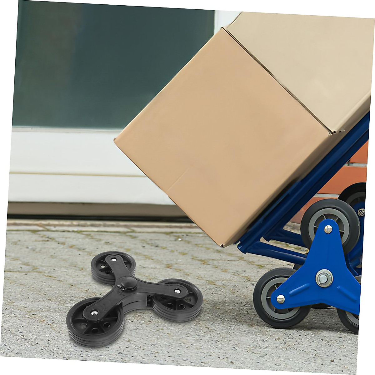 GANAZONO Wheels for Cart 1 Pair Trolley Hand Truck Wheels Stair Climbing cart Accessories Pull The cart Luggage cart Shopping cart Climbing Stairs Four Wheels Shopping