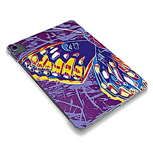 Kawaii Purple Monarch Butterfly case Compatible with iPad Mini Air Pro 7.9 8.3 9.7 10.2 10.9 11 12.9 inch Pattern Cover New 2022 2021 Trifold Stand 3 4 5 6 7 8 9 Generation (11" iPad Pro 1/2/3 gen)