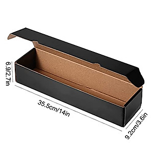 12 Pack Card Storage Box for Standard 20pt Trading Cards, Baseball Card Boxes Storage Collectible Trading Card Cases for Baseball, Sport Cards, Gaming Card Collecting (Black, 14 x 2.7 x 3.6 Inch)