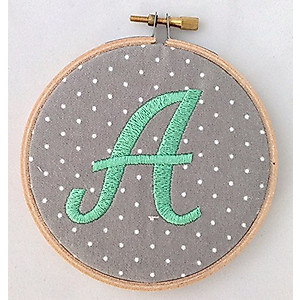 Nursery Alphabet - Embroidered Letter in Hoop