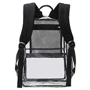 Abshoo Heavy Duty Clear Backpack stadium approved Transparent Clear Backpack for School (Grey)