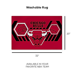 Northwest NBA Chicago Bulls Washable Rug, 20" x 32", Agile