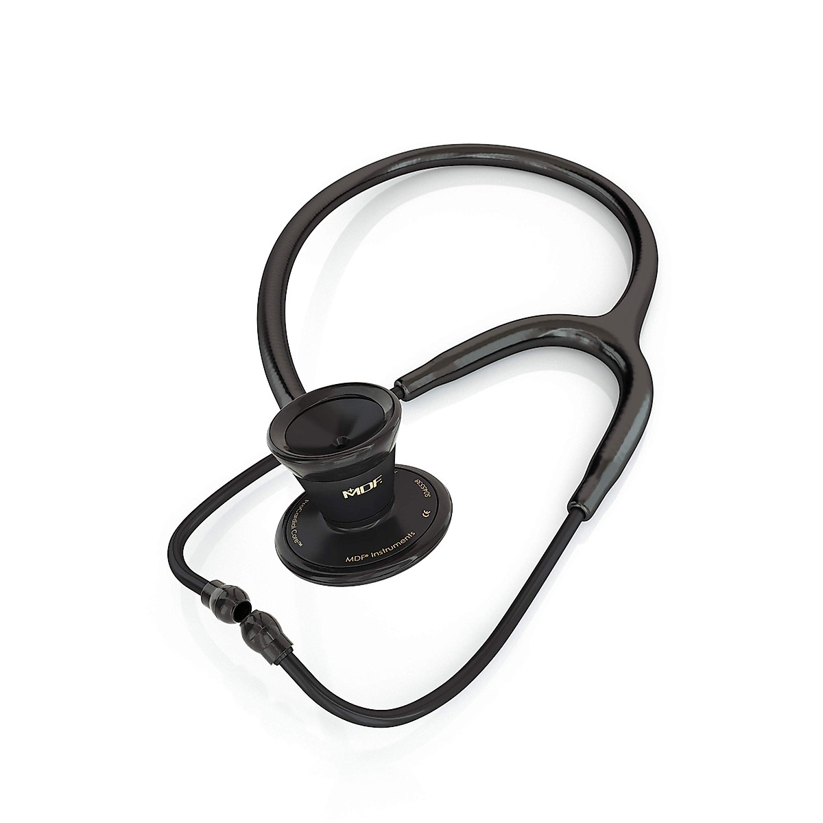 MDF Instruments, ProCardial Cardiology Stethoscope, Stainless Steel, Adult, Dual Head, Black Tube, Black Chestpiece-Headset, MDF797BO