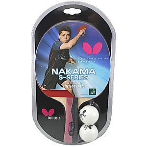 Butterfly Nakama S-5 Table Tennis Racket - Carbon Blade - Pan Asia 2.1mm Rubbers - ITTF Approved