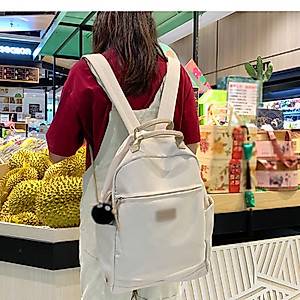 DINGZZ Solid Color Nylon Cool Women Backpack Large Capacity Travel Bag College Style Rucksack School Bag (Color : E, Size : 32 * 13 * 39CM)