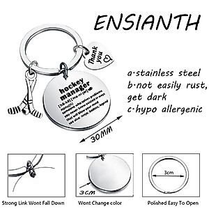 ENSIANTH Hockey Manager Gift Appreciation Gift Hockey Team Gift Hockey Players Gift Field Hockey Coach Keychain (Hockey manager key)
