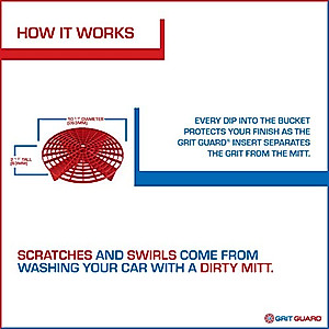 GRIT GUARD - The Original Grit Guard Insert With Washboard Combo Pack (BLACK, RED)