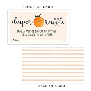 50 Little Cutie Diaper Raffle Tickets for Baby Shower - Invitation Inserts - Gender Neutral
