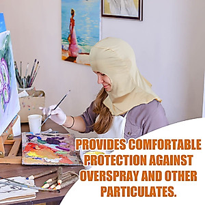 Hercicy 24 Pcs Spray Socks Painters Mask Hair Sock Unisex Adult Head Covering Painting Mask Soft Cotton Stretch Hood Mask for Paint (Nude)