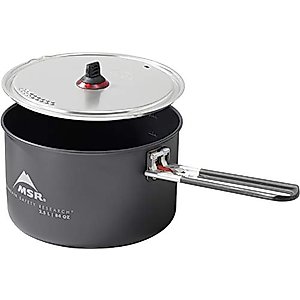 MSR 2.5 Liter Nonstick Ceramic Coated Solo Camping Cook Pot Black