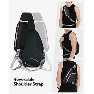 WATERFLY Crossbody Sling Bag Small Water Resistant Backpack Lightweight Shoulder Chest Daypack for Men Women Hiking Travel