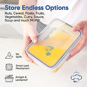 Chefs Path 48 Piece BPA-Free Plastic Food Storage Container Set with 24 Containers and 24 Lids for Kitchen Pantry Organization and Meal Prep