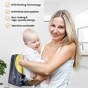 Pavo Personalized Baby Blankets for Boys - Twinkle Twinkle Little Star Elephant Custom Baby Blanket - Includes Bib & Onesie Option - Personalized Baby Gifts for Christmas, Thanksgiving, Shower