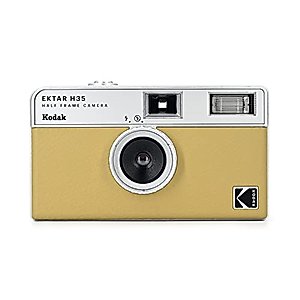 KODAK EKTAR H35 Half Frame Film Camera, 35mm, Reusable, Focus-Free, Lightweight, Easy-to-Use (Sand) (Film & AAA Battery are not Included)
