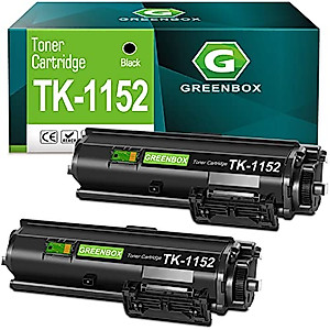 GREENBOX Compatible Toner Cartridge Replacement for Kyocera TK1152 TK-1152 1T02RV0US0 for ECOSYS P2235dw M2635dw M2635dn P2235dn M2135dn M2735dn Printer (2-Pack Black)