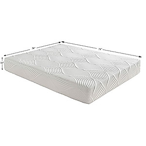 Lexicon Nocturne 10" Gel Infused Memory Foam Mattress, Twin, White