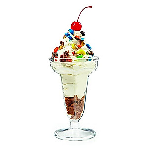 G.E.T. ICM-24-CL BPA-Free Plastic Classic Ice Cream Sundae Serving Cups, 5 Ounce, Clear (Set of 12)