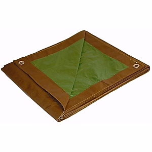 10' x 12' Foremost Tarp 11012 Brown/Green Dry Top Brown/Green 7-Mil Full Size Reversible Tarp