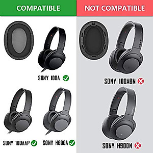 Geekria QuickFit Replacement Ear Pads for Sony MDR-100A MDR-100AAP MDR-H600A Headphones Ear Cushions, Headset Earpads, Ear Cups Cover Repair Parts (Blue Moon)