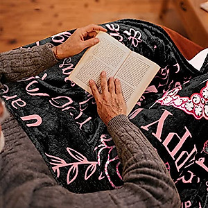 50th Birthday Blanket Gifts for Women - Happy 50th Birthday Gift Ideas for Her - 50 Year Old Gifts for Mom Grandma Wife - Personalized Flannel Fleece Soft Throw Blanket