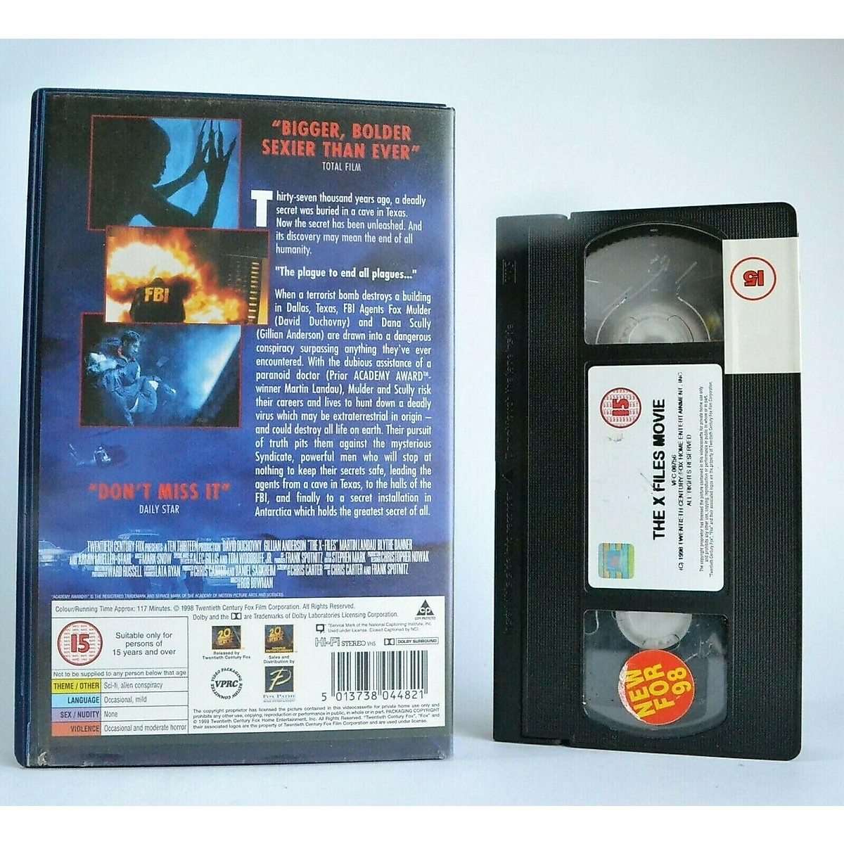 The X-Files Movie (1998): Sci-Fi Thriller - Large Box - David Duchovny - Pal VHS