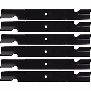 (6 Pack) Premium High Lift - Notched Replacement XHT Lawn Mower Blade Fits Toro/Wheel Horse 110-0622-03 | 24.4375" x 3" / 0.625" Hole