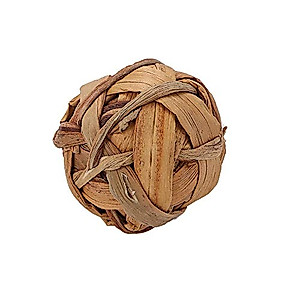 Small Animal Activity Toy, Pet Bird Play Rattan Balls Chew Toys for Chinchilla Guinea Pig Rats Rabbits Hamster Gerbil Degu Bunny(Water Hyacinth)