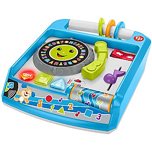 Fisher-Price Laugh & Learn Remix Record Player, Musical Toy with Learning Content for Infants and Toddlers Ages 6 to 36 Months