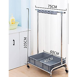 MBETA Mop Hook Removable Broom mop Rack Floor Type mop Rack Storage Device Stainless Steel mop Stand mop Rack