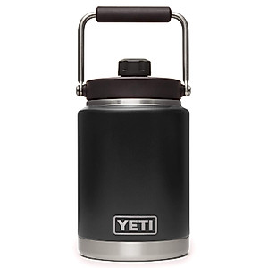 YETI Rambler Half Gallon Jug, Vacuum Insulated, Stainless Steel with MagCap, Black