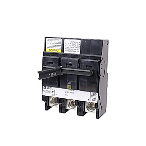 Square D QOB3150VH Circuit Breaker,150A,Bolt On,120/240V,3P