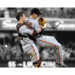 Ikonic Fotohaus Buster Posey Tim Lincecum Signed Photo Autograph Print Wall Art Home Decor