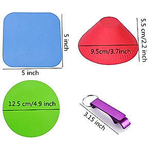 Multi-Function Non Slip Rubber Jar Opener for Weak Hands, 8 Pack Silicone Jar Opener Pads with 2 Mini Bottle Lid Opener for Kitchen Coasters