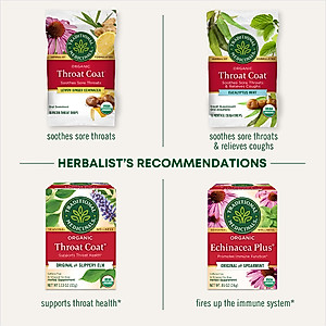 Traditional Medicinals Organic Throat Coat Seasonal Tea, 16 Count (Pack of 6)